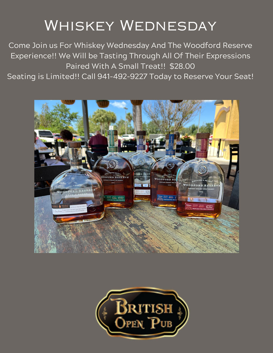 Whiskey Wednesday - The British Open Pub